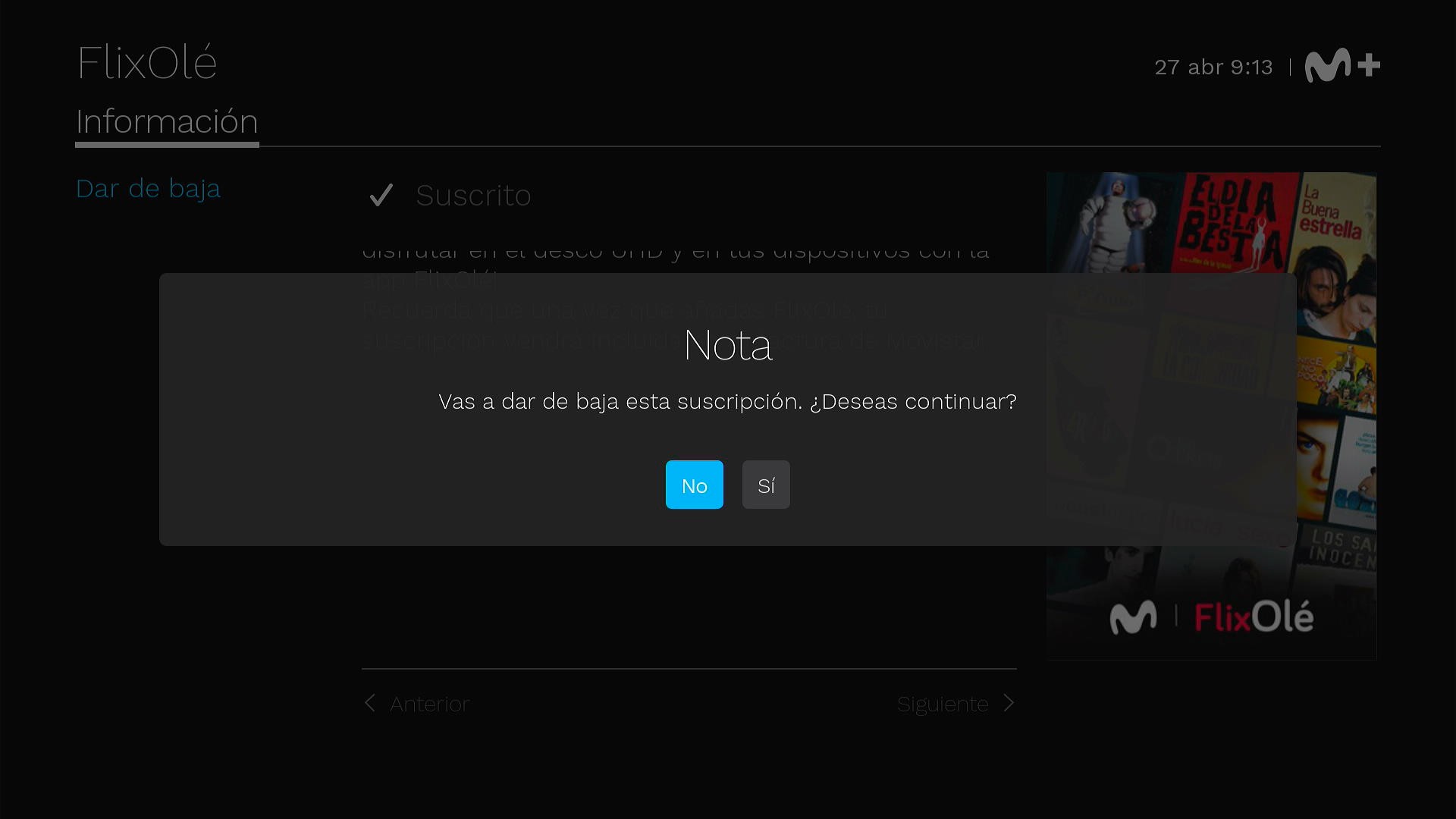 ¿Cómo puedo cancelar mi suscripción de FlixOlé a través de Movistar Plus+? – Centro de ayuda FlixOlé